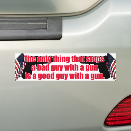 Good guy gun bumper sticker | Zazzle