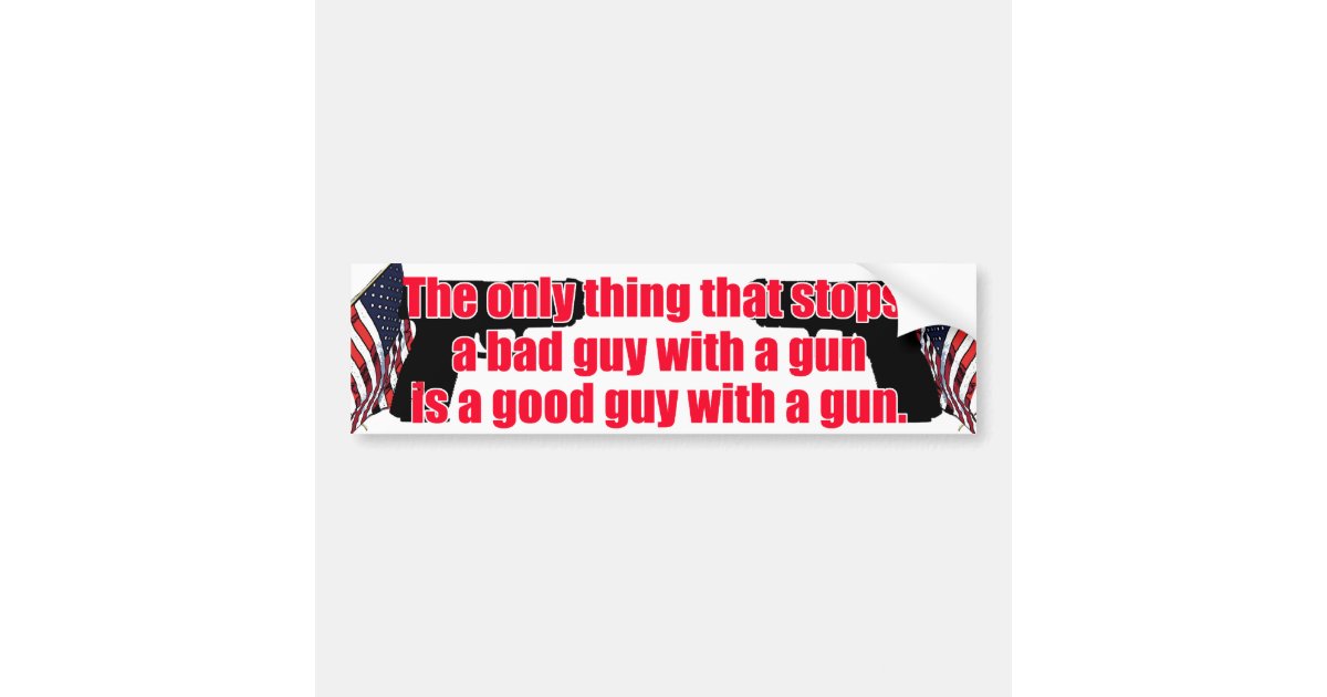 Good guy gun bumper sticker | Zazzle