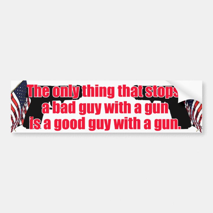 Good guy gun bumper sticker | Zazzle