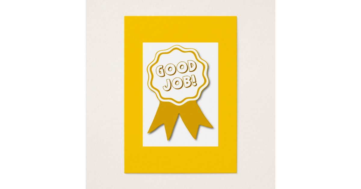 Good Job! Award Card | Zazzle