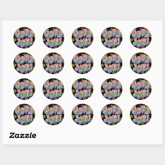 Good Job Classic Round Sticker | Zazzle
