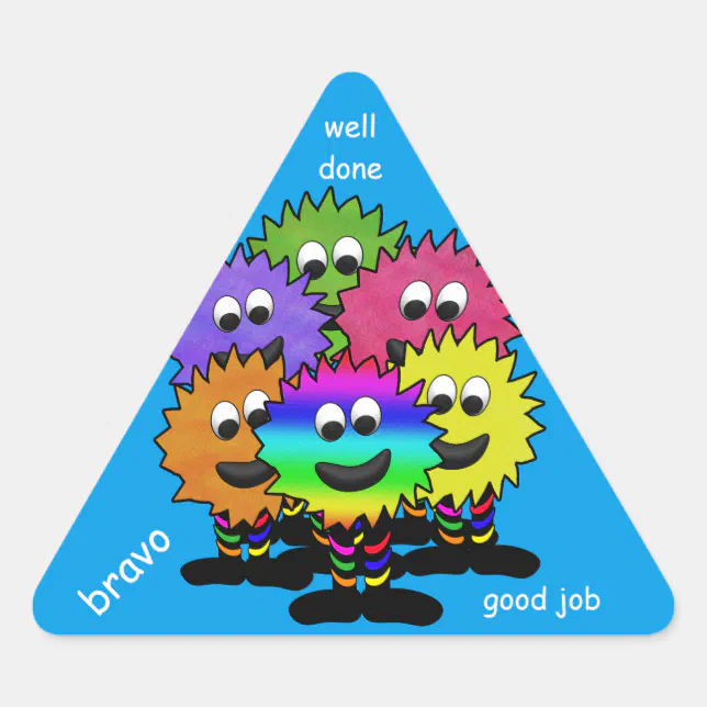 Good Job Cute Monster Stickers | Zazzle