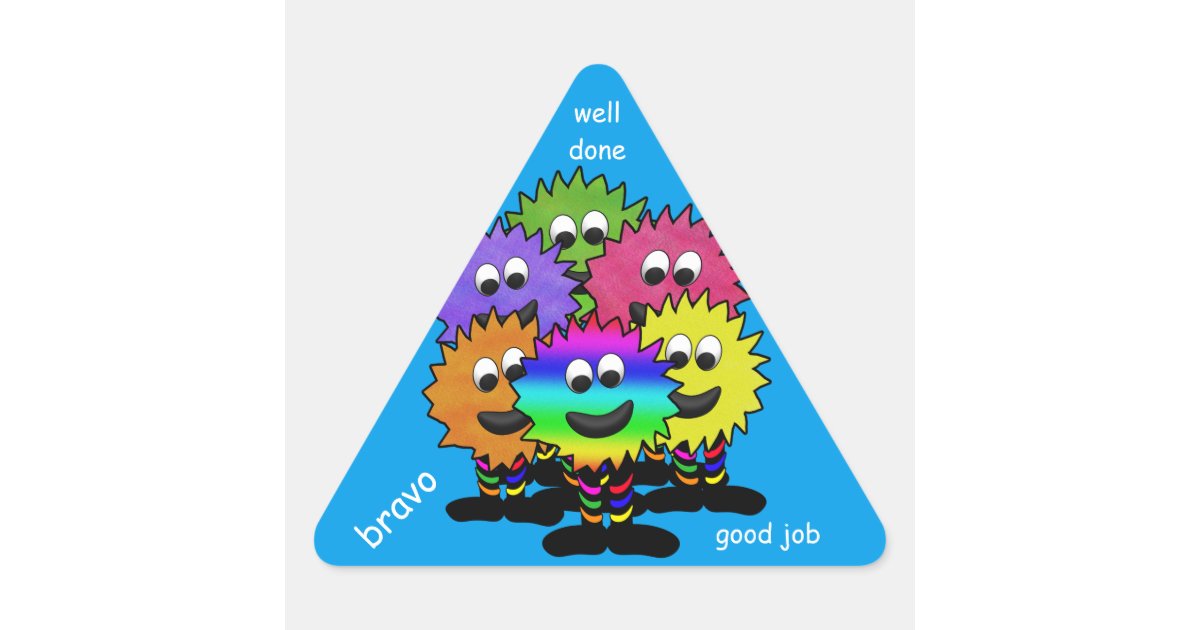 Good Job Cute Monster Stickers | Zazzle