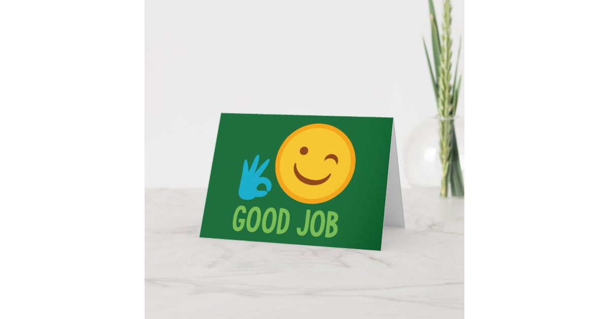 Good Job Emoji Card | Zazzle.com