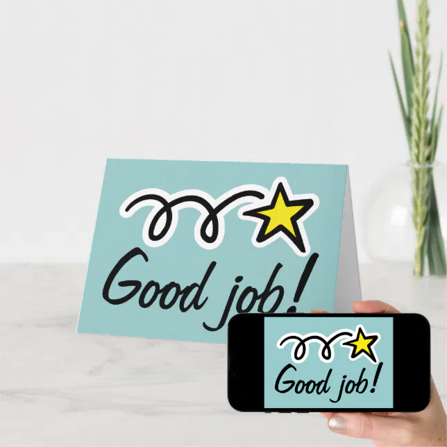 Good job greeting card for employee encouragement | Zazzle