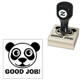 Good Job Panda Face Rubber Stamp | Zazzle