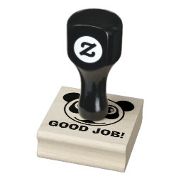 Good Job Panda Face Rubber Stamp | Zazzle