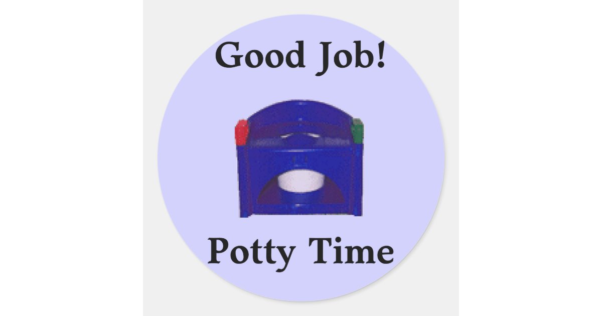 Good Job! Potty Time Stickers | Zazzle