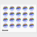 Good Job Rainbow Sticker, small Classic Round Sticker | Zazzle