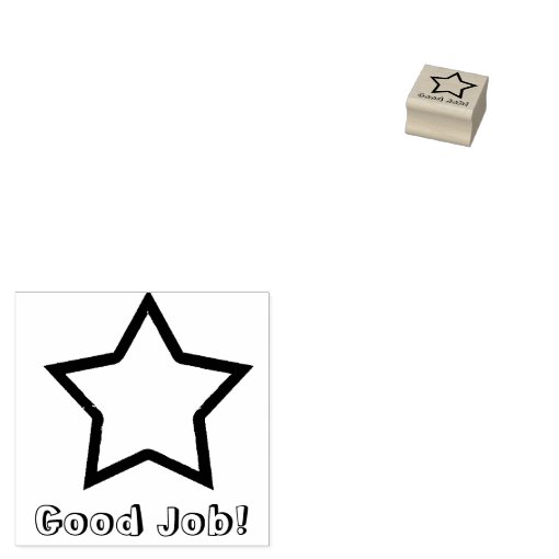 Good Job Star Rubber Stamp | Zazzle
