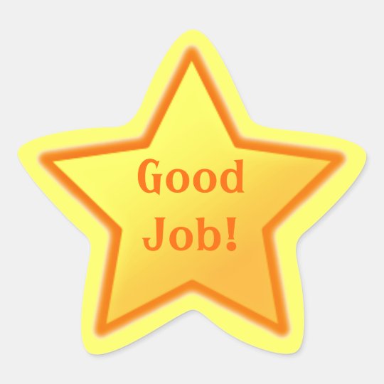 Good Job! Star Sticker | Zazzle.com