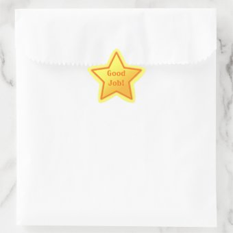 Good Job! Star Sticker | Zazzle