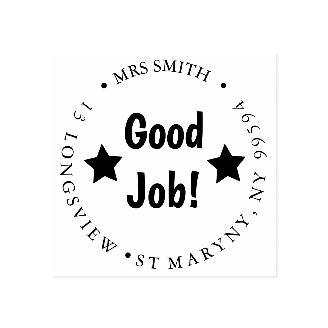 Good job teacher well done homework stamp | Zazzle