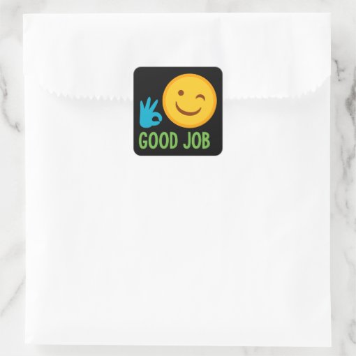 Good job well done face sticker | Zazzle
