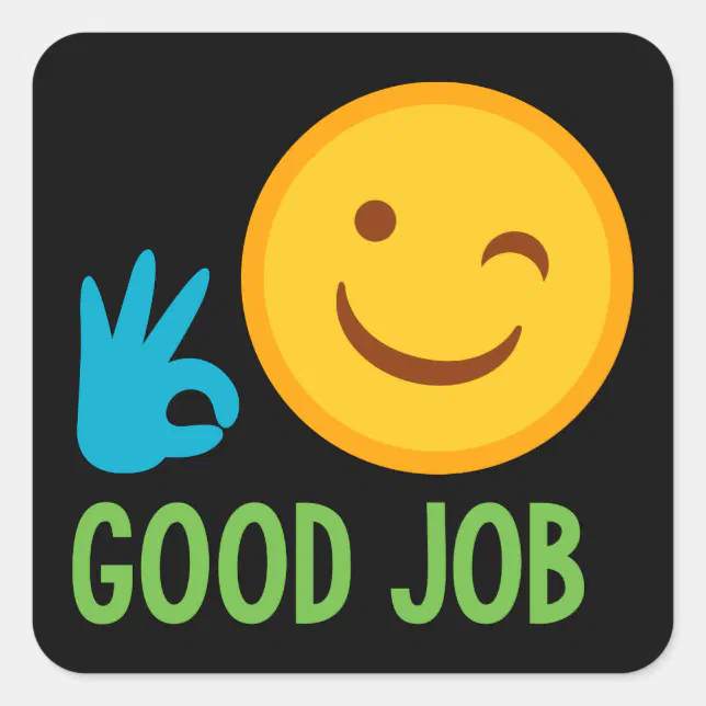 Good job well done face sticker | Zazzle