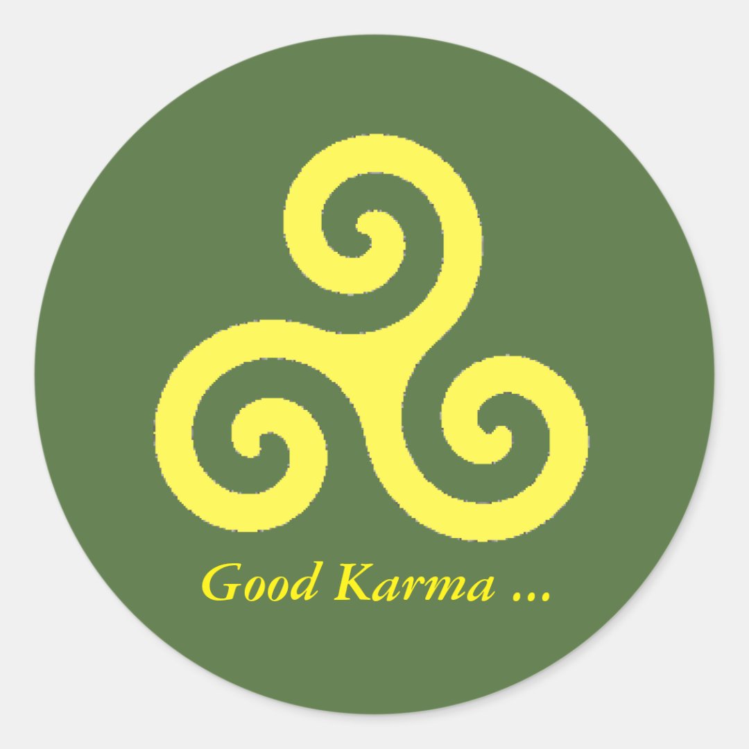 Good Karma Classic Round Sticker | Zazzle