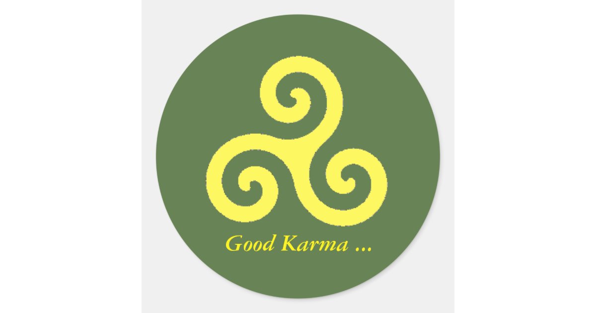 Good Karma Classic Round Sticker | Zazzle