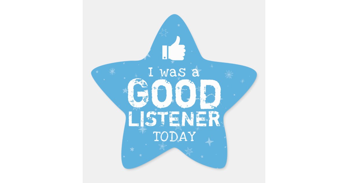 Good Listener | Personalized Teachers Star Sticker | Zazzle
