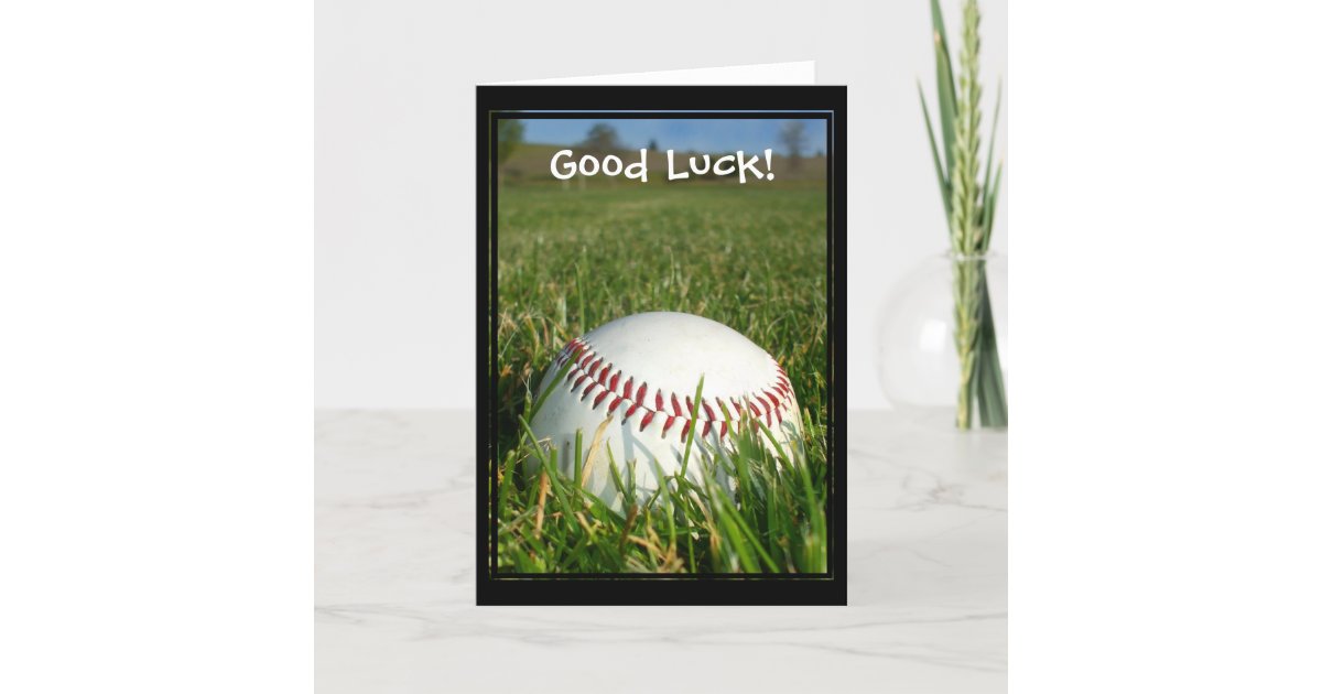 Good Luck Baseball greeting card | Zazzle