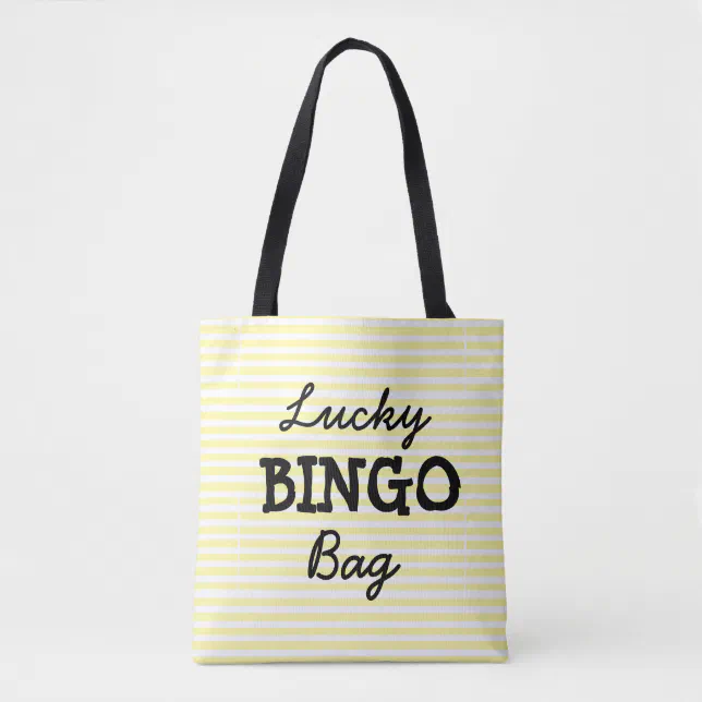 Good Luck BINGO Bag Yellow Striped | Zazzle
