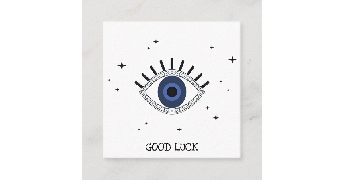 Good luck blue eye talisman greek tradition enclosure card | Zazzle