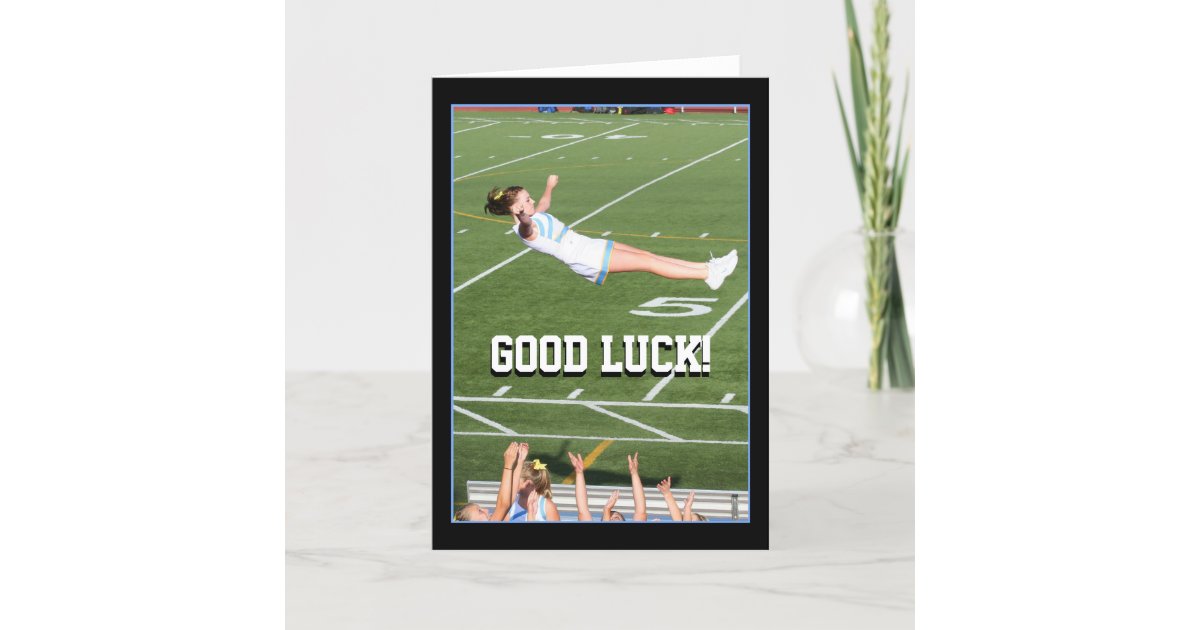 Good Luck Cheerleader greeting card | Zazzle