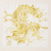 Good Luck Chicken Golden Rooster Tribal Trendy Gol Scarf | Zazzle