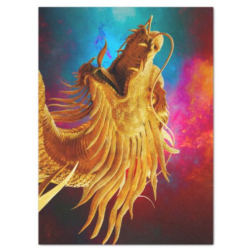 good luck chinese dragon tissue paper | Zazzle