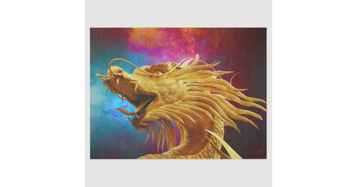 good luck chinese dragon tissue paper | Zazzle
