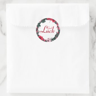 Good Luck Classic Round Sticker | Zazzle