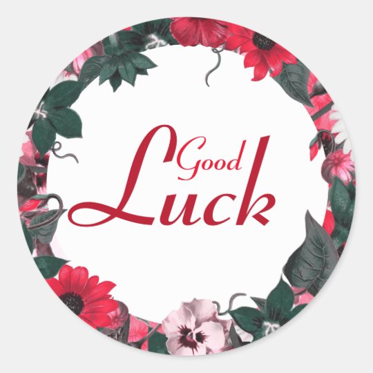 Good Luck Classic Round Sticker | Zazzle.com