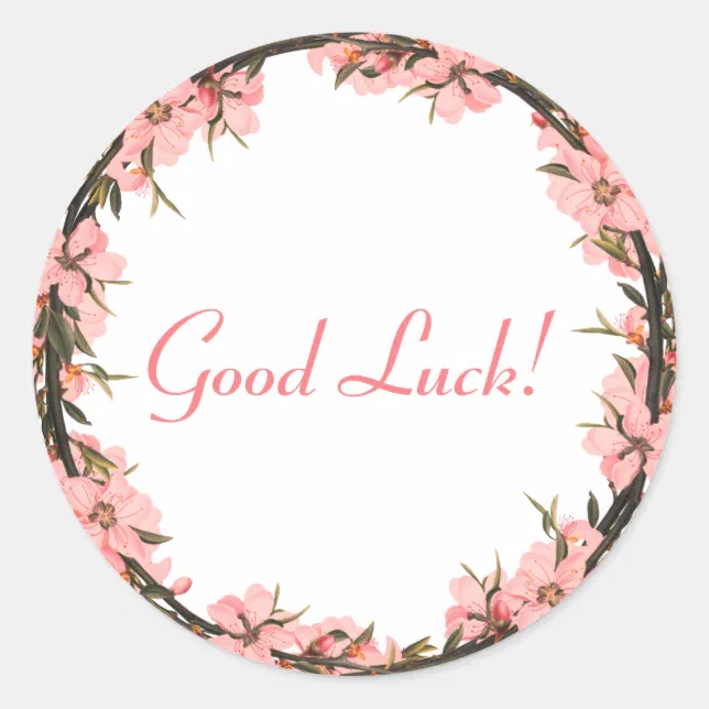 Good luck classic round sticker | Zazzle