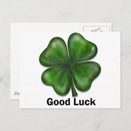 Good Luck Clover Postcard | Zazzle