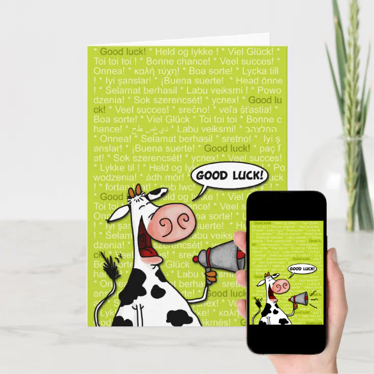 good luck cow card | Zazzle
