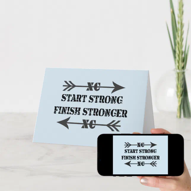 Good Luck Cross Country Runner Greeting Card | Zazzle