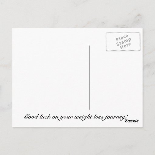 Good Luck Diet Weight Loss Slimming Club Success Postcard | Zazzle