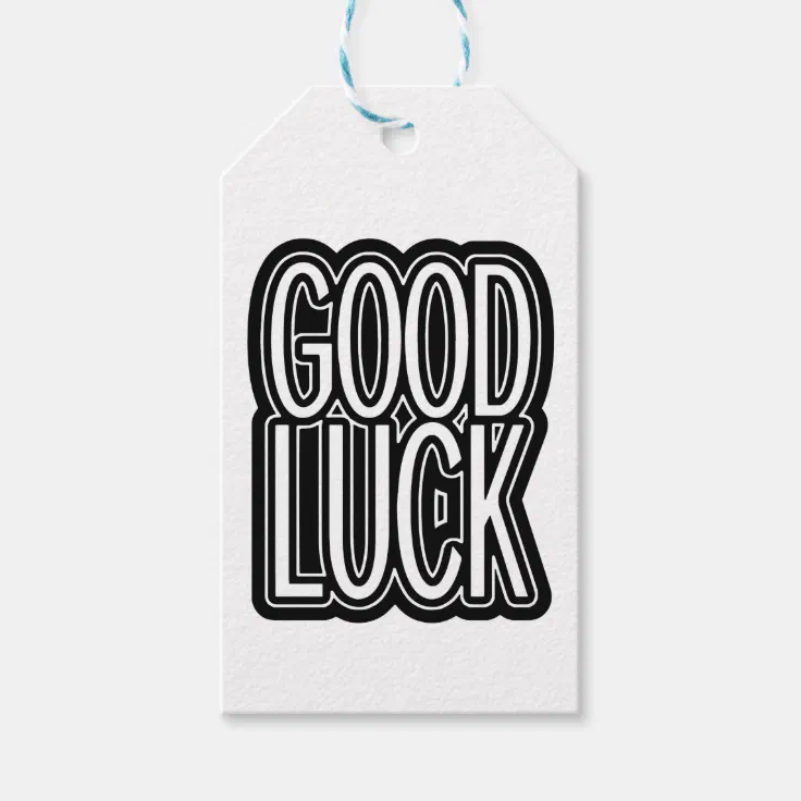 Good Luck Gift Tags | Zazzle