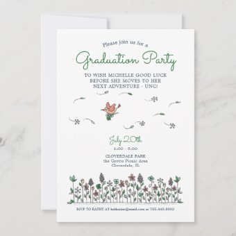 Good Luck Graduation Party Printable Photo Invitation | Zazzle