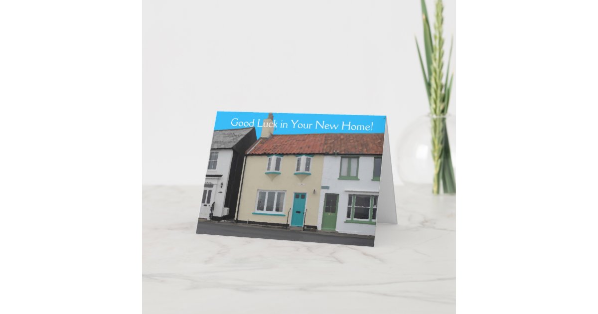 Good Luck in New Home Cottage Card | Zazzle