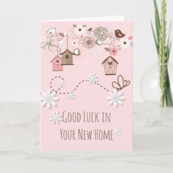 Good Luck in Your New Home Card | Zazzle