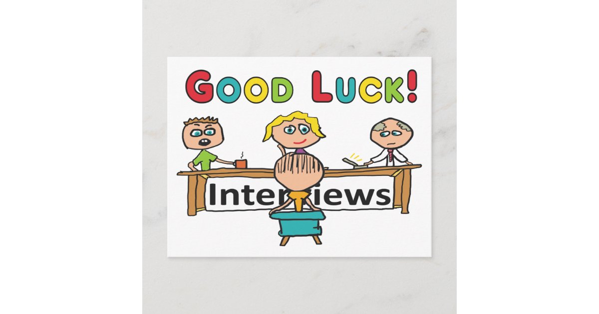 Good Luck Interview Postcard | Zazzle