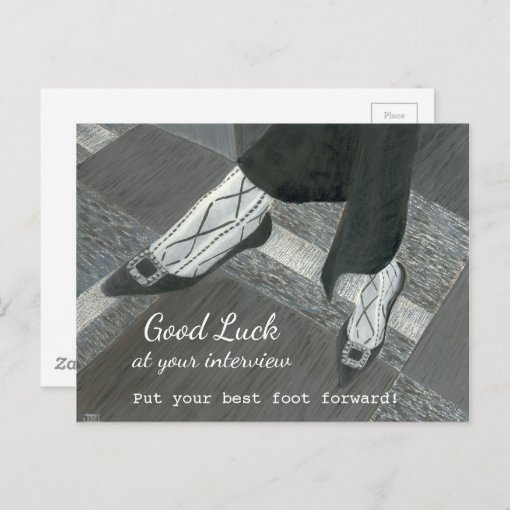 Good Luck Job Interview postcard | Zazzle
