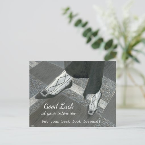 Good Luck Job Interview postcard | Zazzle