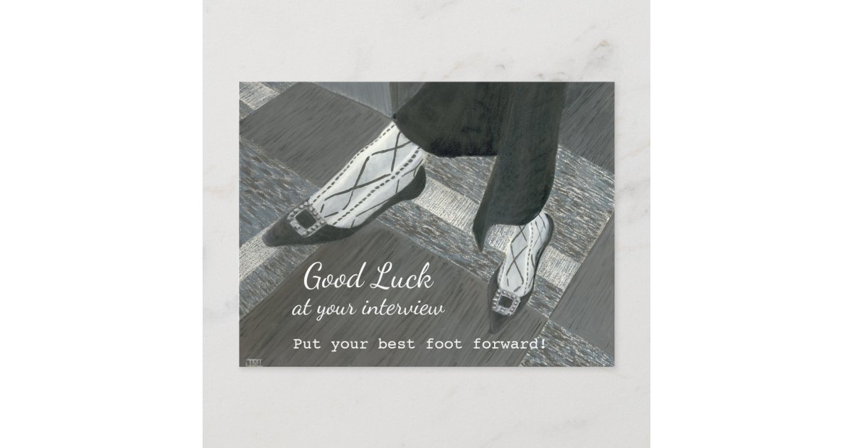 Good Luck Job Interview postcard | Zazzle