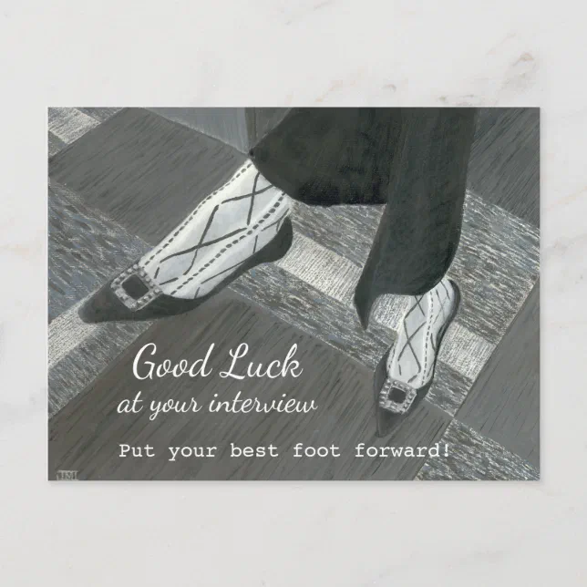 Good Luck Job Interview postcard | Zazzle