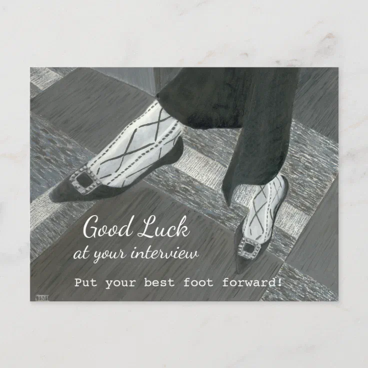 Good Luck Job Interview postcard | Zazzle