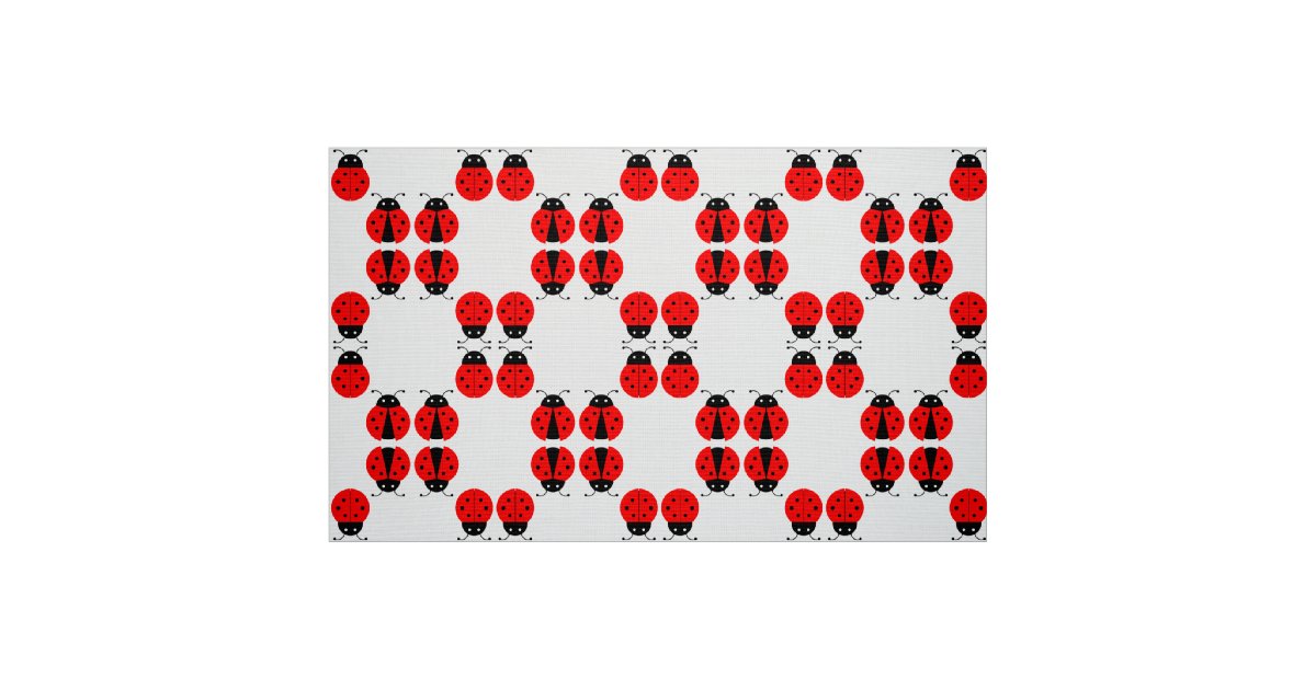 Good Luck Ladybugs Fabric | Zazzle
