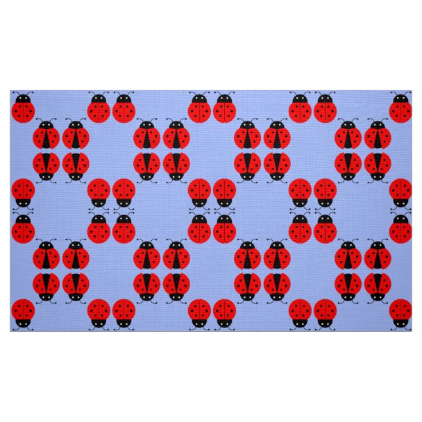 Good Luck Ladybugs Fabric | Zazzle