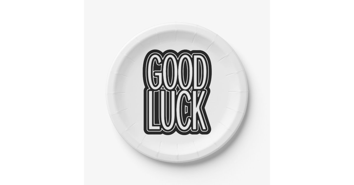 Good Luck Paper Plates | Zazzle