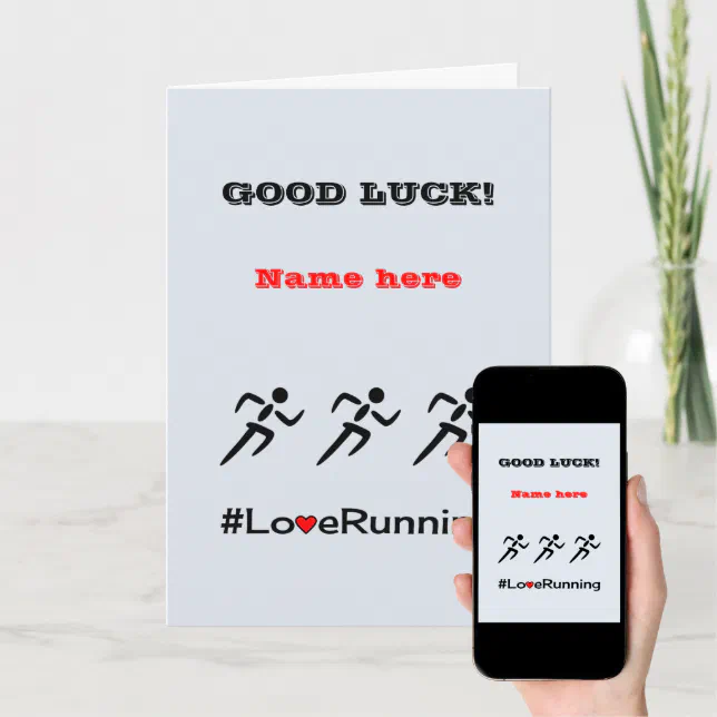 Good Luck personalized athlete Card | Zazzle
